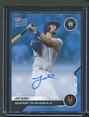 2020 Topps Now MLB Top 100 Jeff McNeil #MN49B Autograph Auto Mets /49 ...