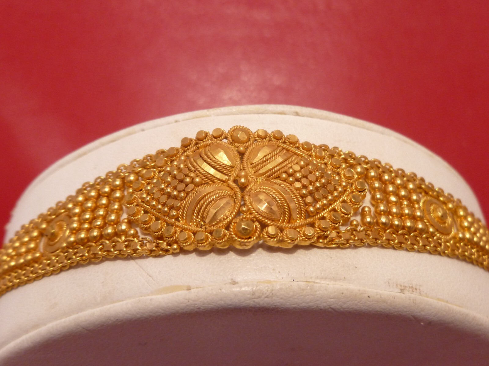 Filigree K D M 2 Hearts Ladies Bracelet 21k Plus Gold Hand Made From ...