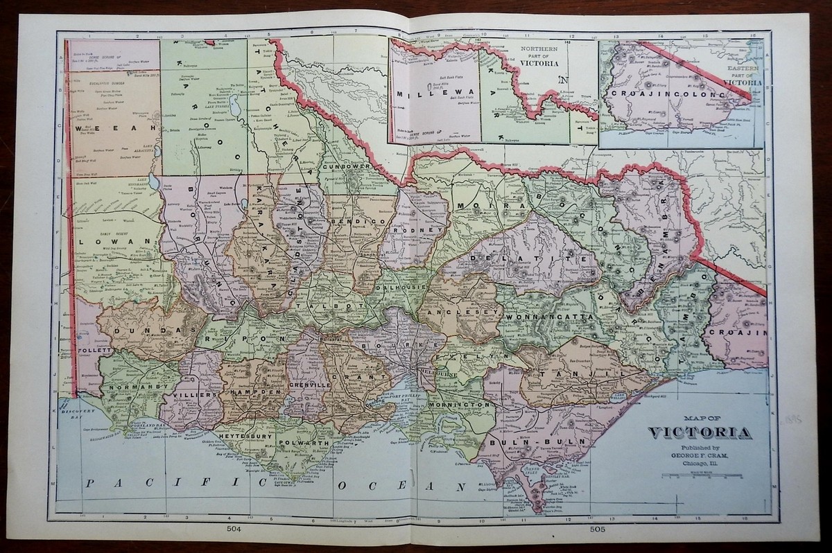 Mapa Detallado De Victoria, Australia Distribución Y Mapas De