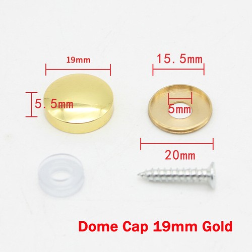 Mirror Screws Cap Screw Brass Chrome 10mm -25mm Decorative Cover Caps ...