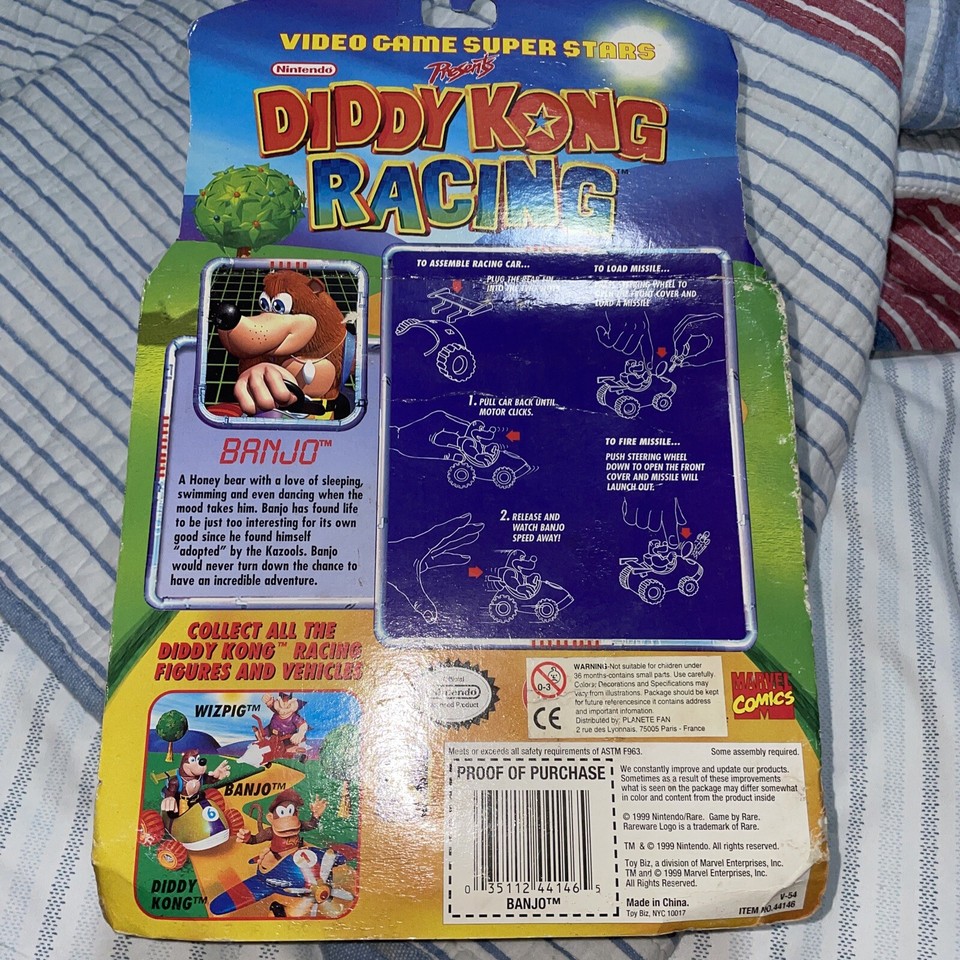 Toybiz Diddy Kong Racing Banjo Kazooie Action Figure Toy Nintendo 64 ...