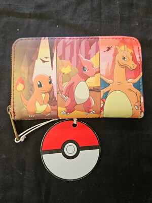 Authentic Pokemon Charmander Charizard Evolution Zip Wallet Loungefly ...