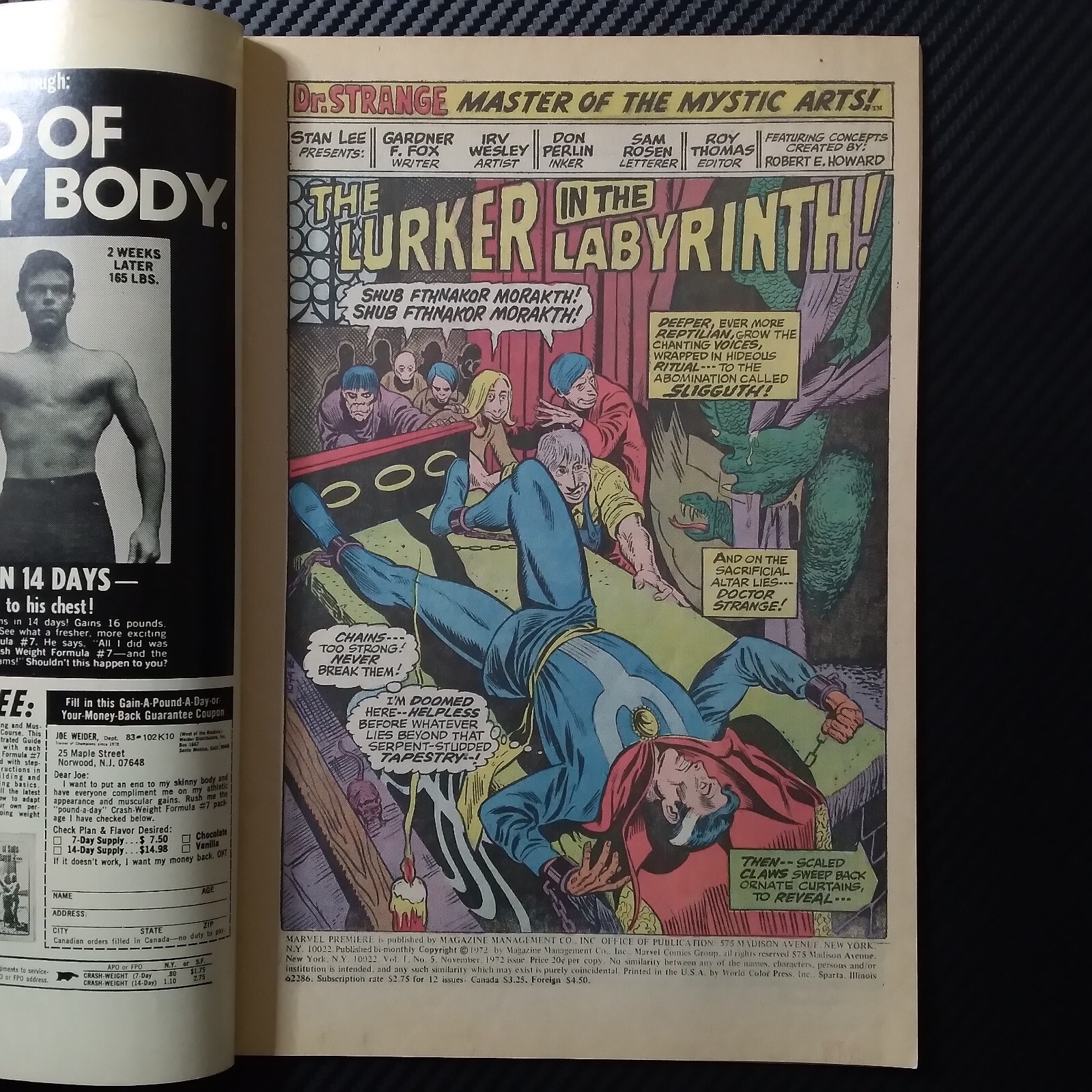 1972 Marvel Premier Dr. Strange Comic Book #5 "The Lurker in the Labrynth" | eBay