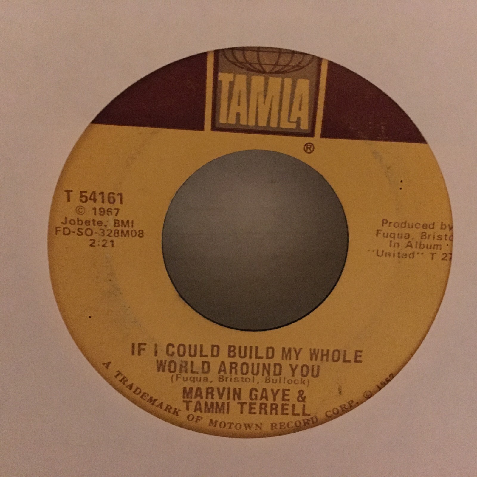 MARVIN GAYE / TAMMI TERRELL 7" SINGLE , IF I COULD BUILD MY WHOLE WORLD ...