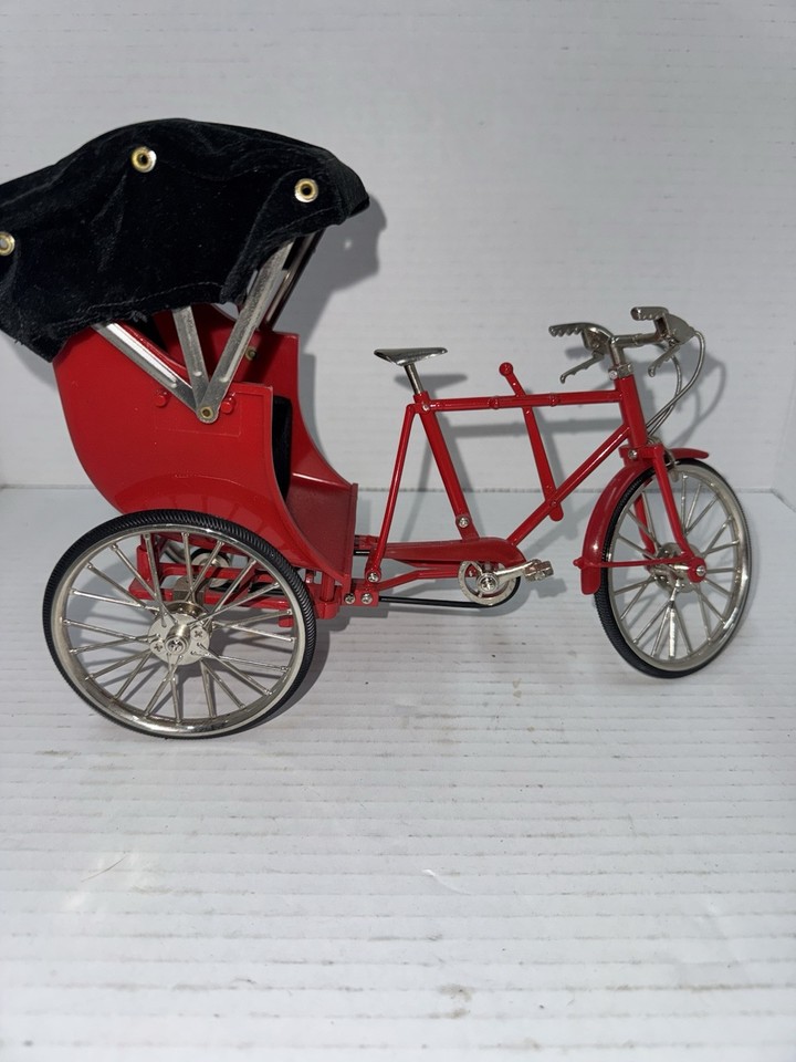 Vintage Diecast 3 Wheel Rickshaw Retro Tricycle Display Figure | eBay