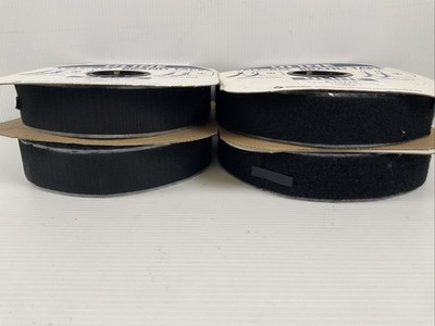 VELCRO (2)HOOK & (2)LOOP= 4 ROLLS OF 2” X75’ ULINE BLACK S-11714 & S ...