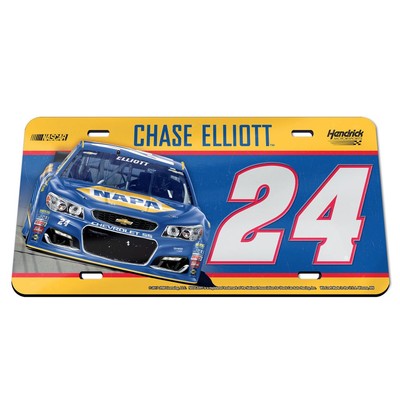 Chase Elliott 2017 Wincraft #24 NAPA Crystal Mirror License Plate FREE ...