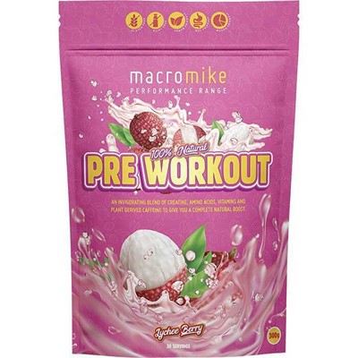 Macro Mike Pre Workout Lychee Berry 300g | eBay