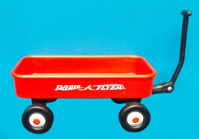 1991 RADIO FLYER -- RED Dairy Queen TOY WAGON -- 4" Long x 1 1/2" High ...