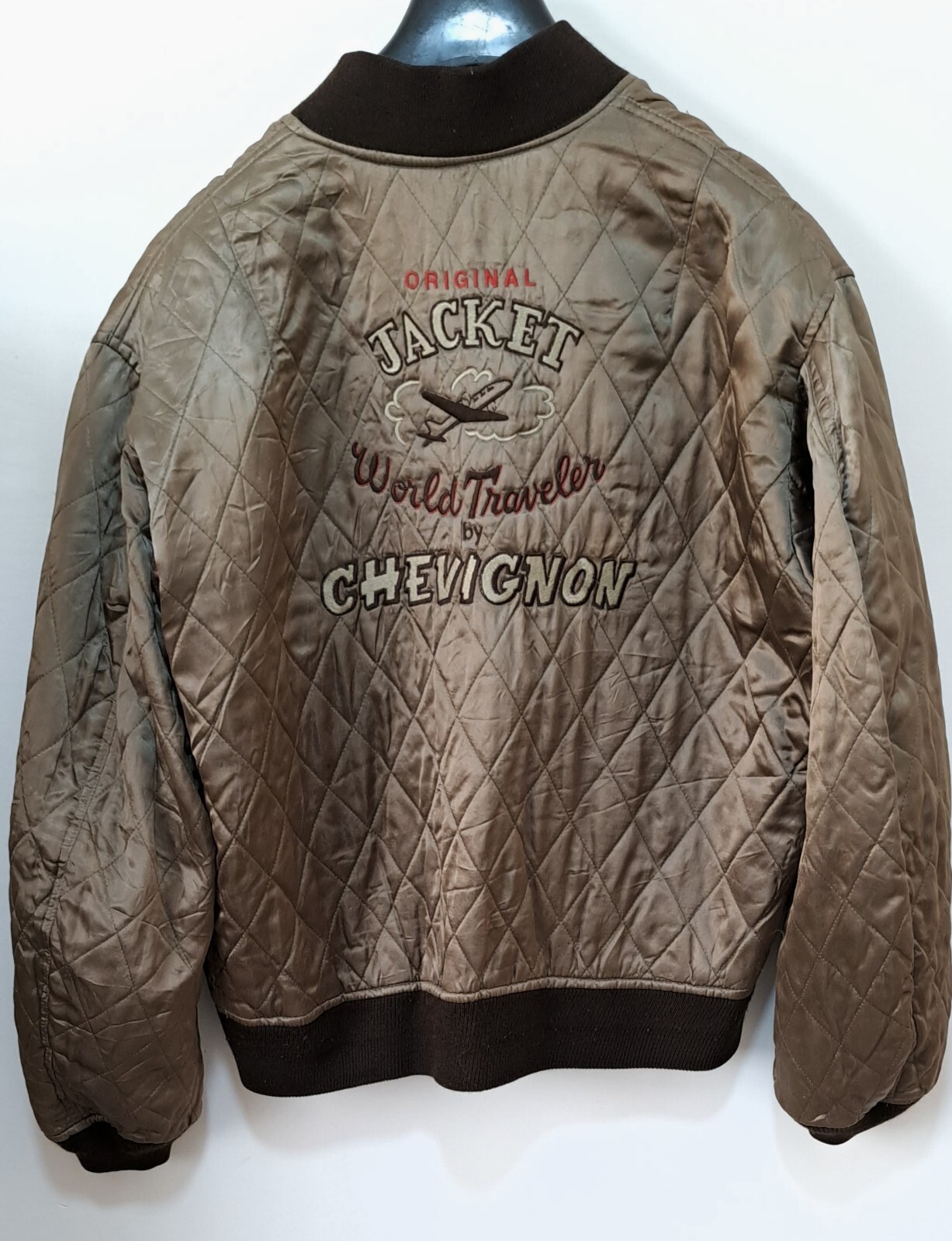 Vintage Chevignon Varsity Jacket BAY WINDS CRYSTAL ROCK Conquest Reversible L | eBay