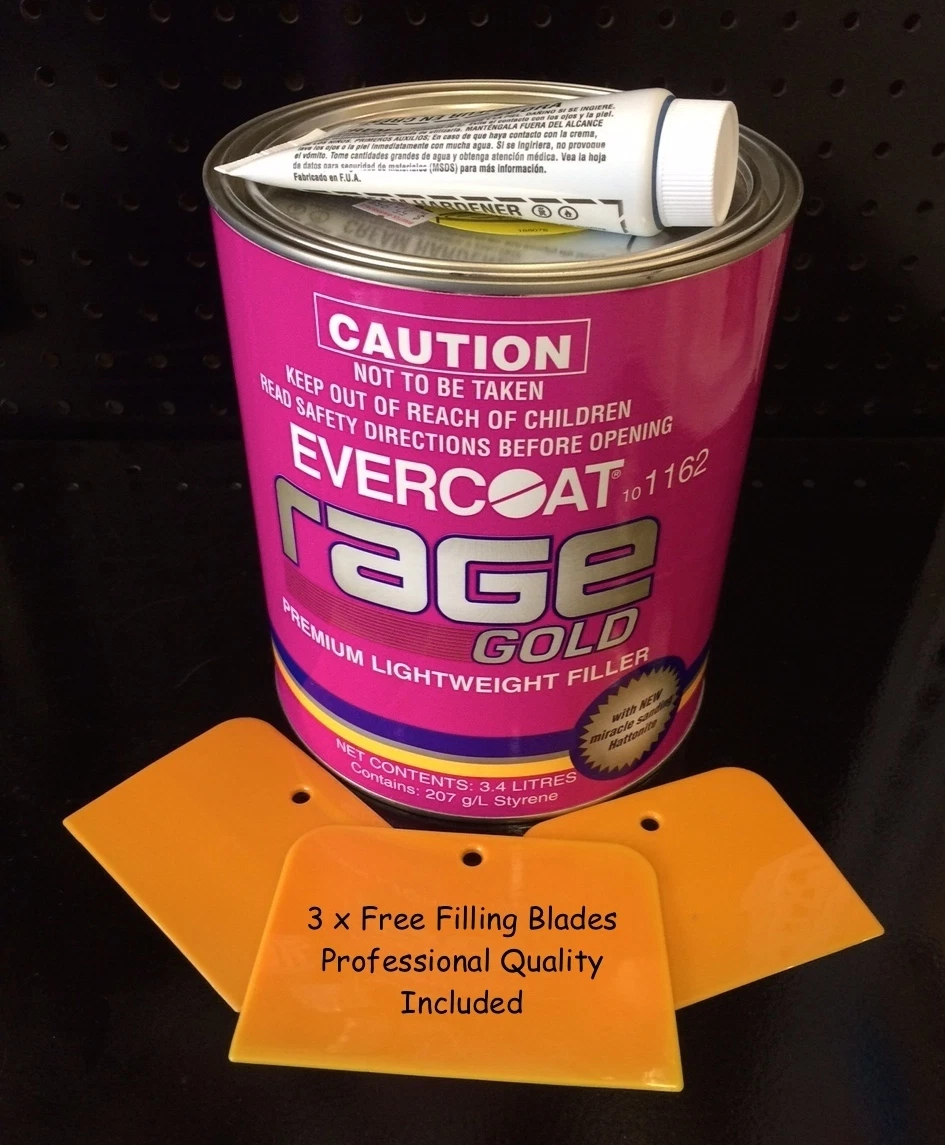 Rage Gold Premium Lightweight Body Filler, Gallon, 46% OFF