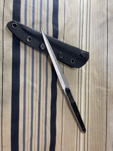 Dagger Fixed Blade Knife Double Edged Stiletto Kydex Sheath | eBay