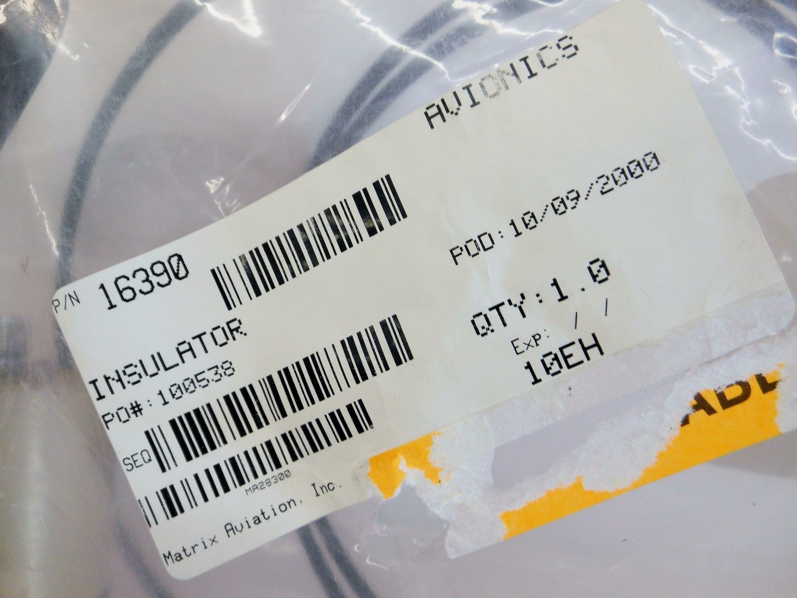 CESSNA DAYTON 16390 INSULATOR, 568A #4 | eBay