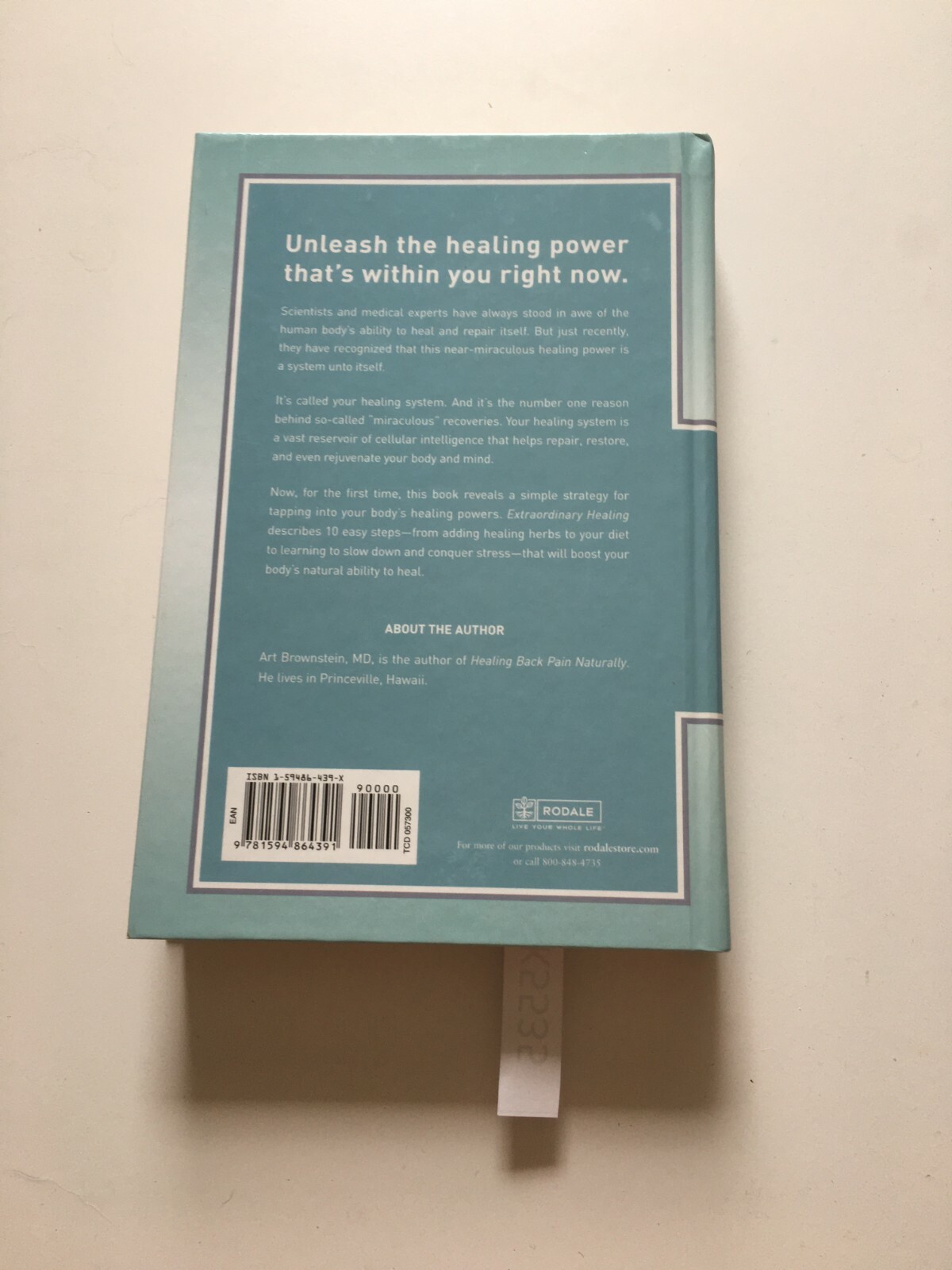 Extraordinary Healing by Art Brownstein (stained) Hardcover LOT92 ...