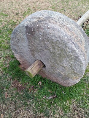 Rare Large 40x12"Antique Millstone Big Round Garden Decor Old Genuine ...