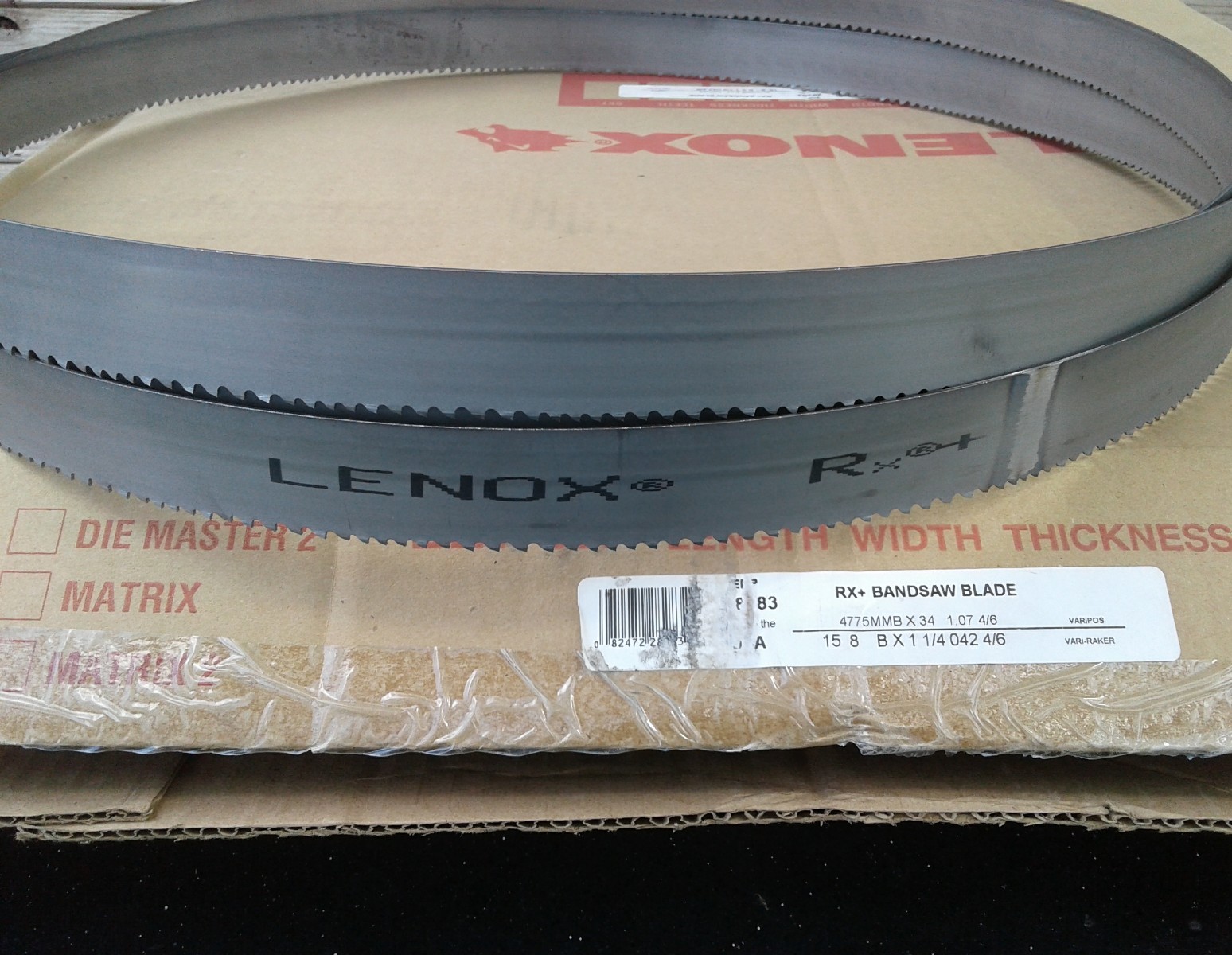 Lenox RX + Welded Band 15'8" X 1-1/4" X .042 X 4/6 Bandsaw Blade | eBay