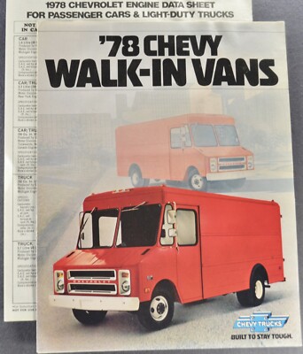 1978 Chevrolet Walk-In Van Truck Brochure Step-Van King Nice Original ...