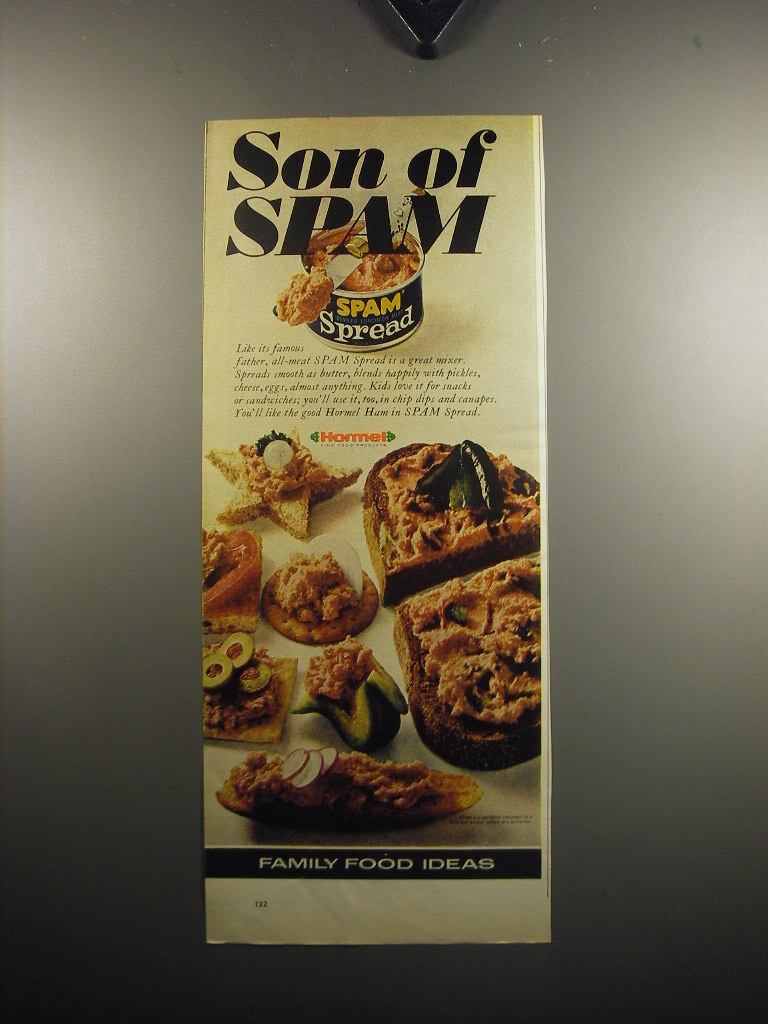 1973 Hormel Spam Spread Ad - Son of Spam | eBay
