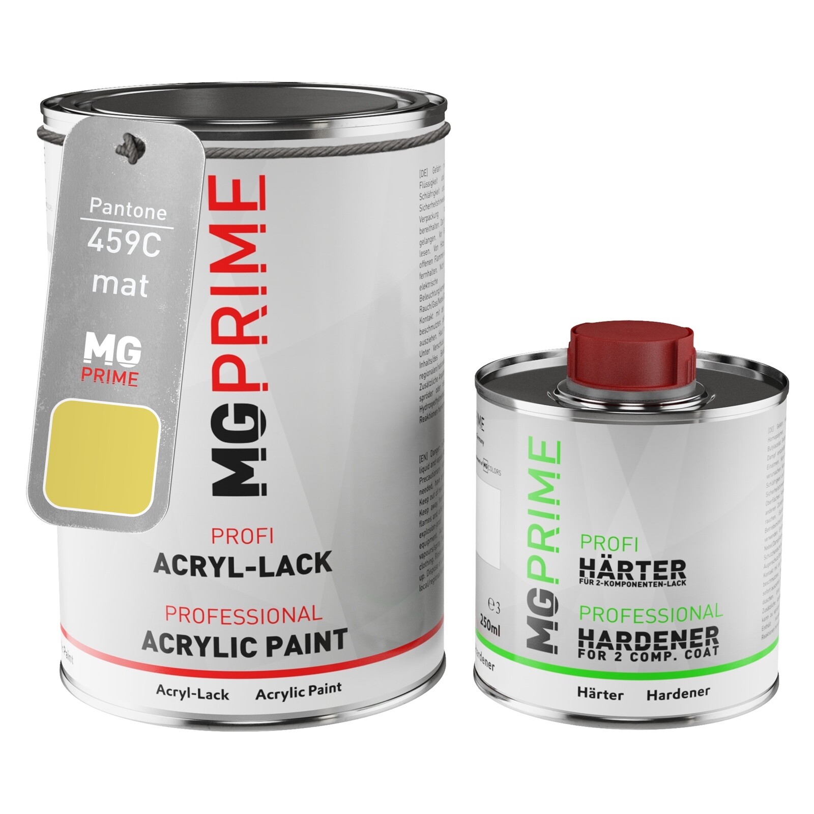 Pantone 459C Yellow mat peinture acrylique 1,5 Litres 1500 ml ...