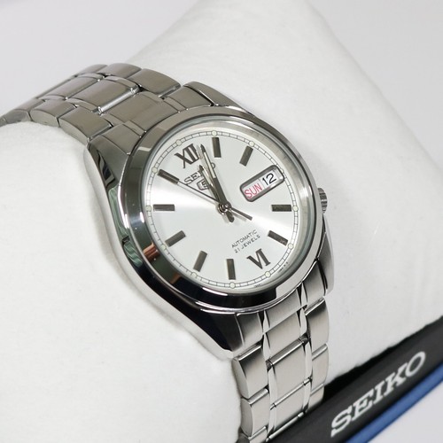 Seiko 5 Silver Dial Men's Stainless Steel Automatic Watch SNKL51K1 ...