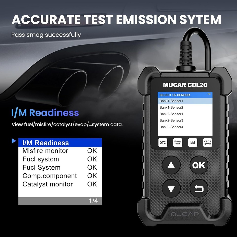 MUCAR CDL20 Car OBD2 Scanner Code Reader Check Engine Fault Diagnostic ...