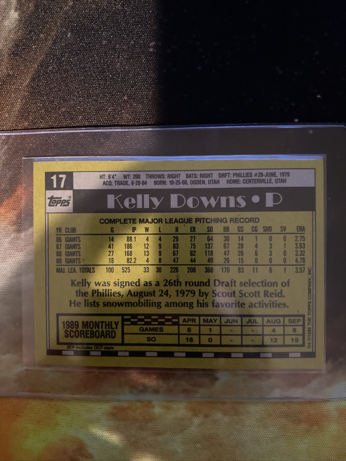 1990 Topps - #17 Kelly Downs for sale online | eBay