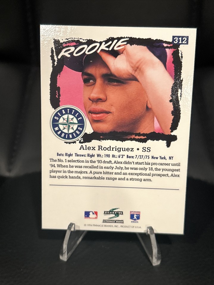 1995 Score #312 Alex Rodriguez Rookie RC | eBay