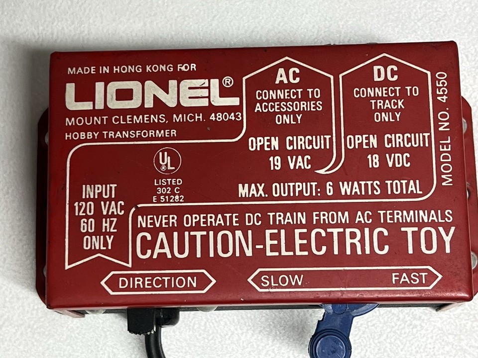Vintage Lionel HO Train Power Pack Transformer Model 4550 - For Parts ...