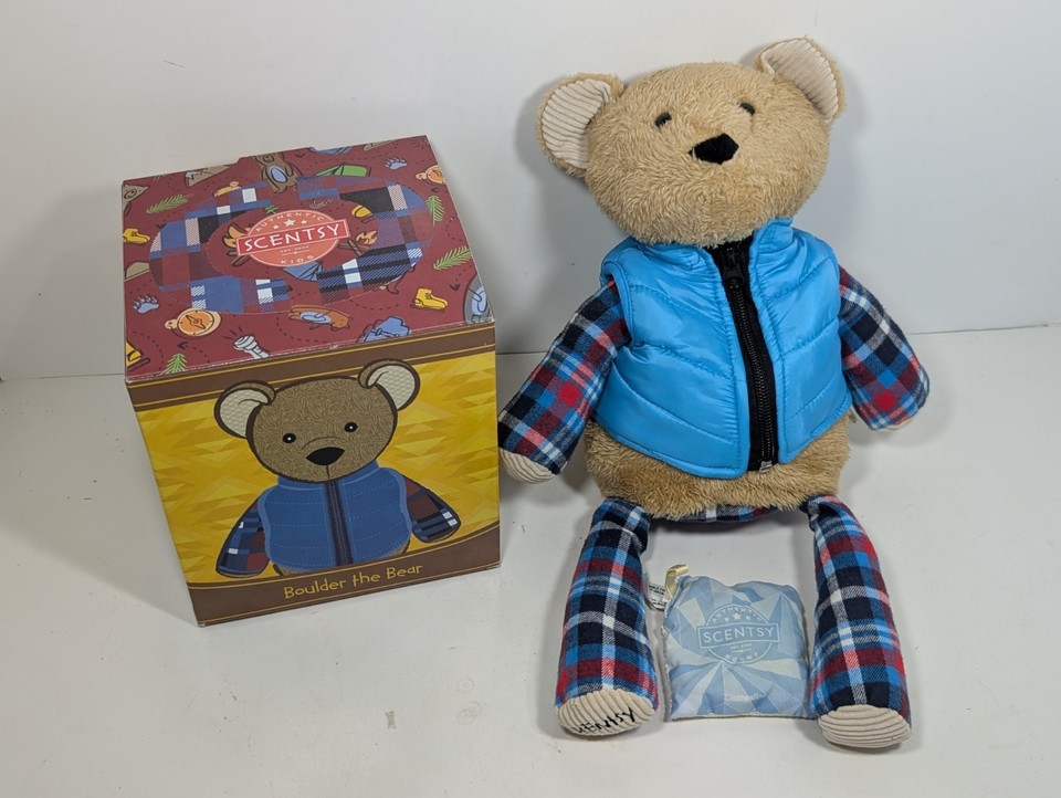 W/ Scent Pack Boulder The Bear Scentsy Buddy Retired 2019 Brand New | eBay
