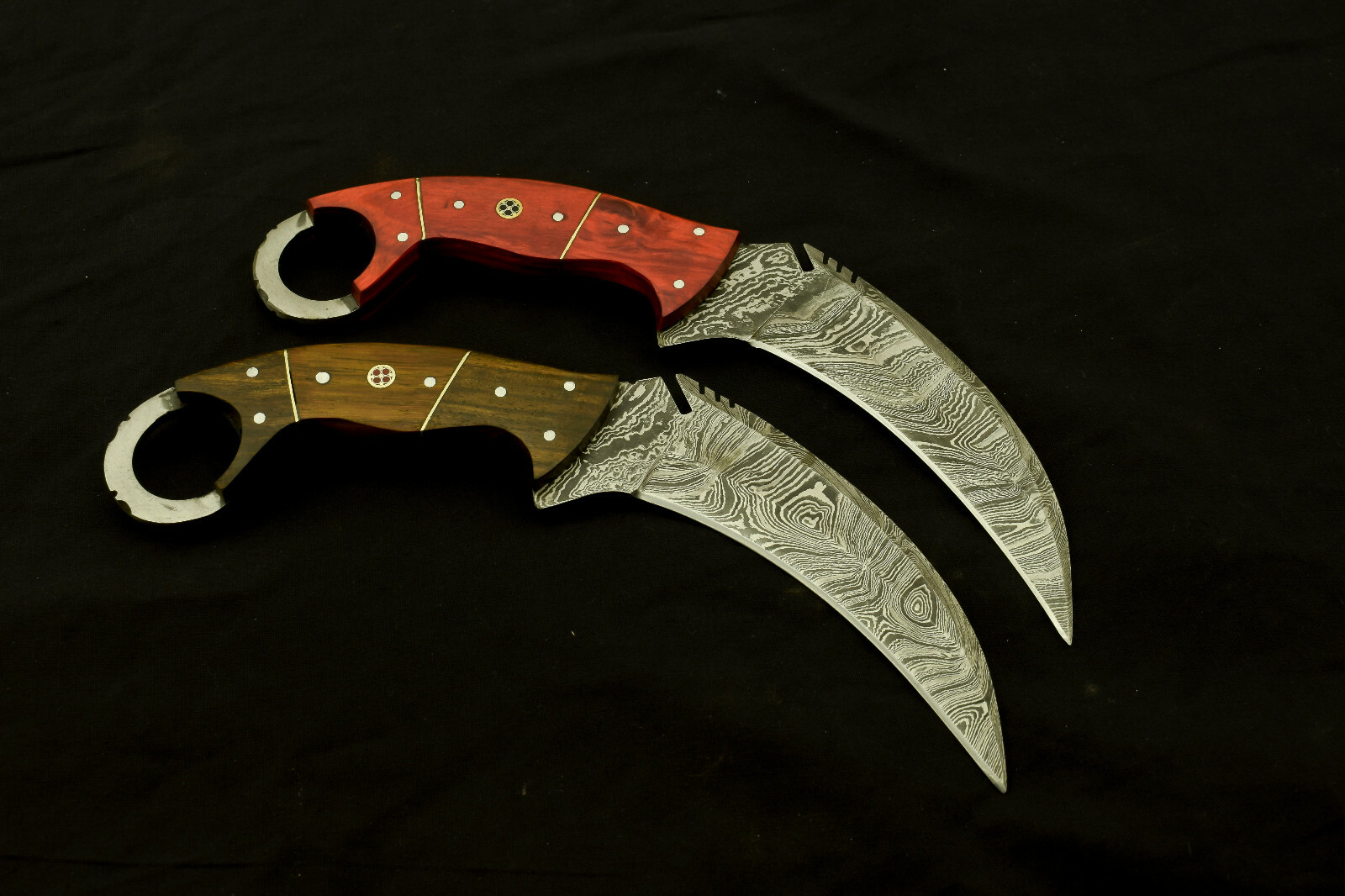 CUSTOM HAND FORGED 100 PCS DAMASCUS BOWIE HUNTING KARAMBIT SKINNING ...