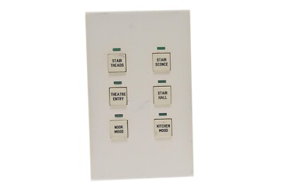 LiteTouch / Savant Metropolitan 6 Button White Keypad | eBay Australia