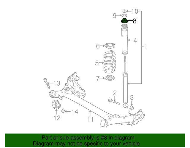 48755-12100 Toyota Support Rear Suspension 4875512100 Genuine OEM Part ...