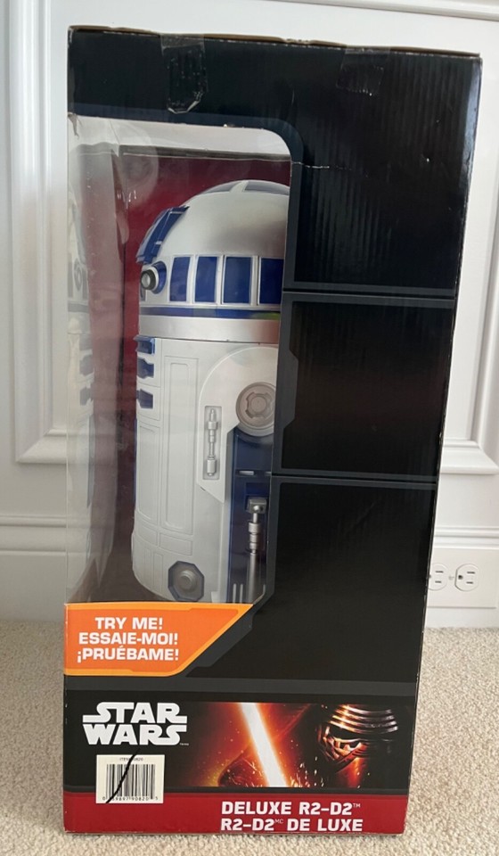 NIB Star Wars Deluxe R2-D2 *Rare* 18in Disney Sounds Motorized/Lights ...