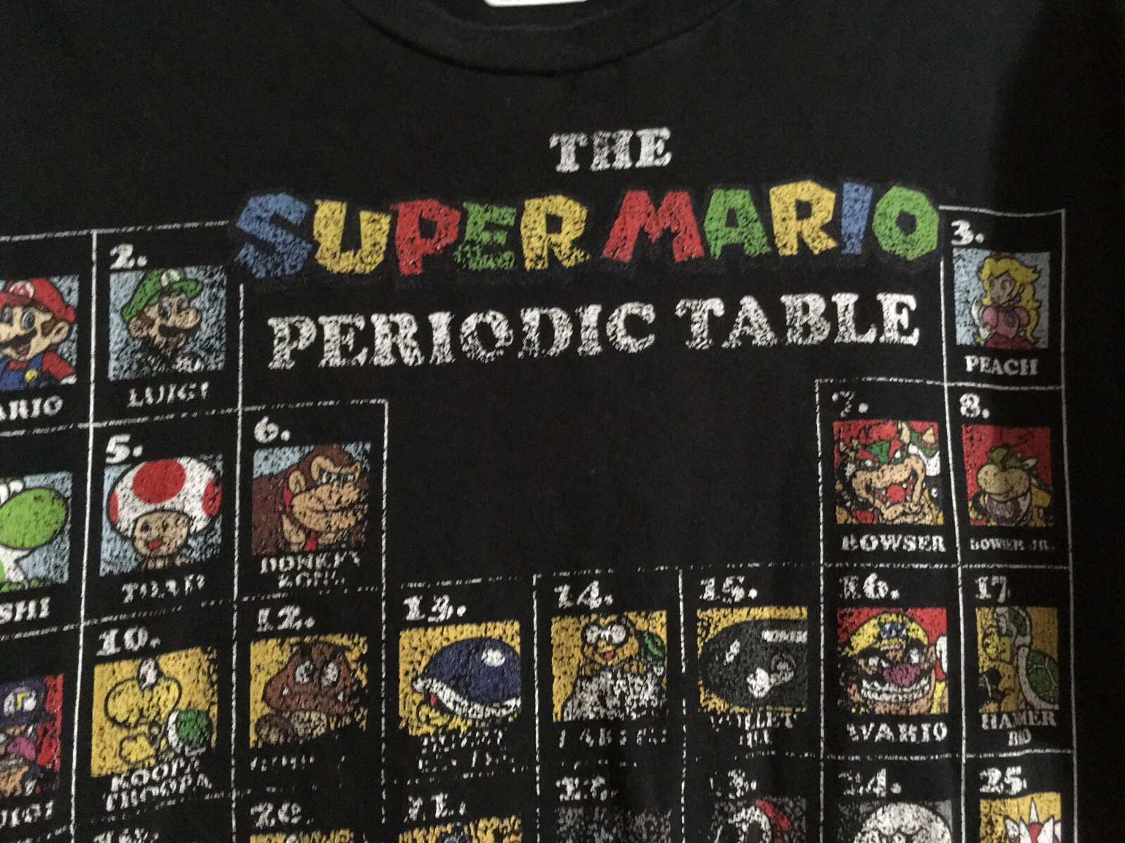 Nintendo Large Black Super Mario Periodic Table Gamin… - Gem