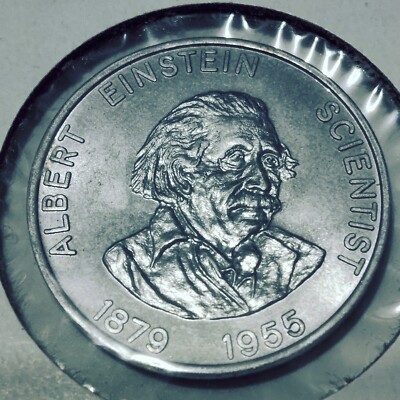 1968 Albert Einstien Shell Famous Americans Coin Game Token | eBay