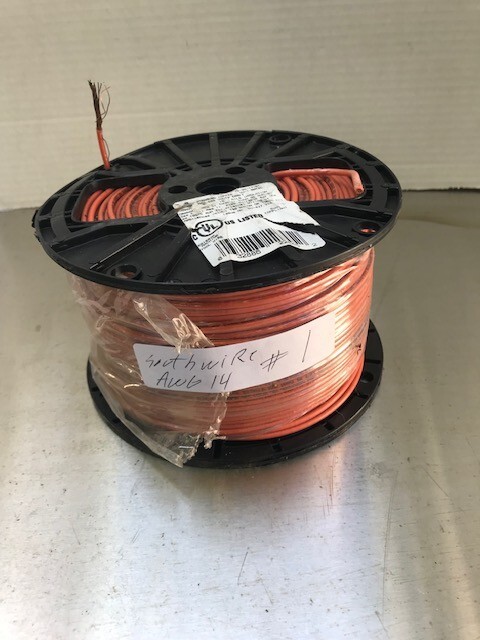 Southwire 500 ft. Roll of 14 AWG Stranded Copper Wire THHN Orange New ...