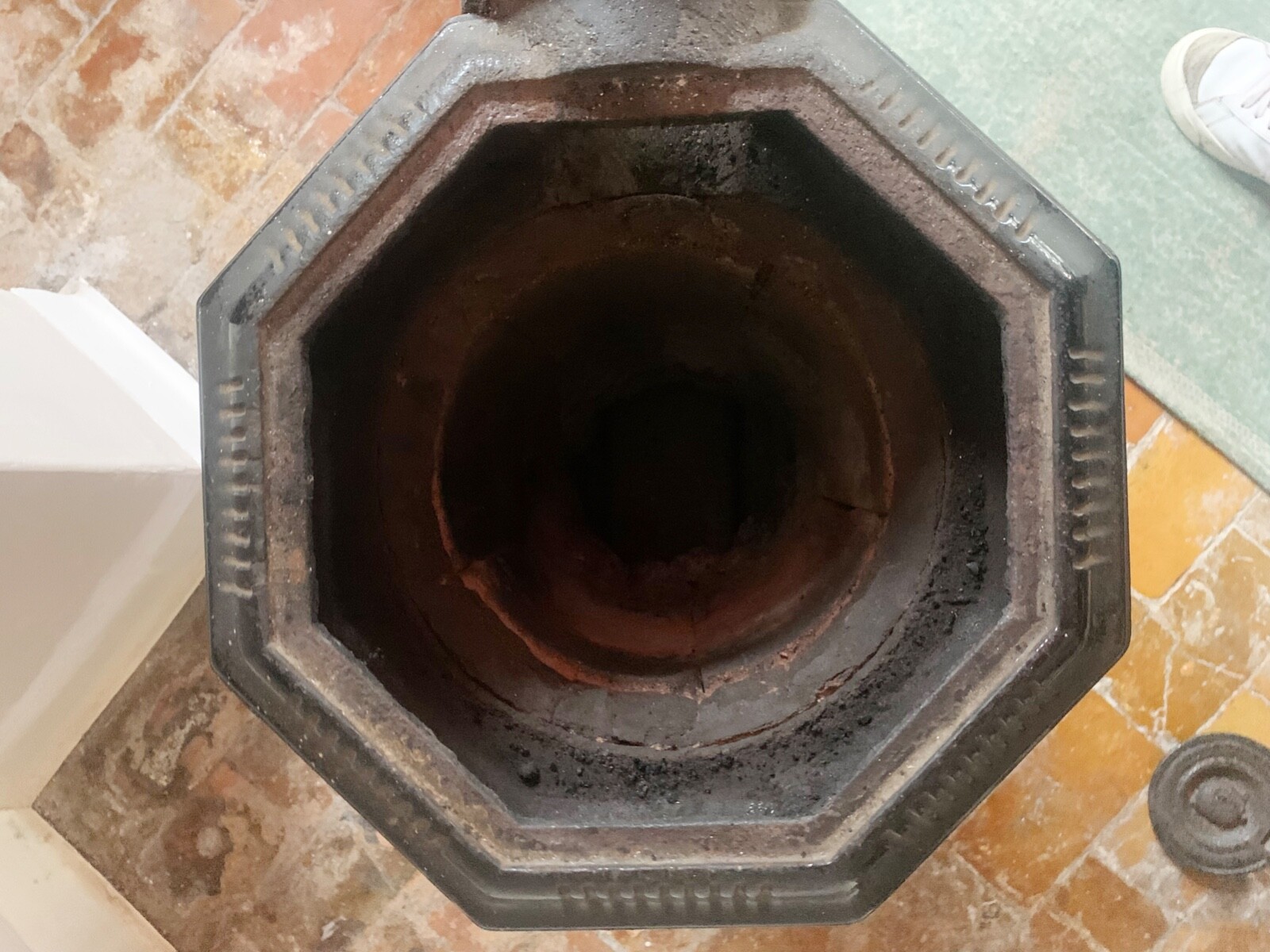 Antique Victorian Cast Iron Pierced Work & Tile Portway The Tortoise ...