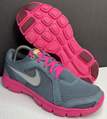 Nike Flex Experience RN 2 GRAY/Pink/Melon Womens Sz 9.5 599548-402 ...