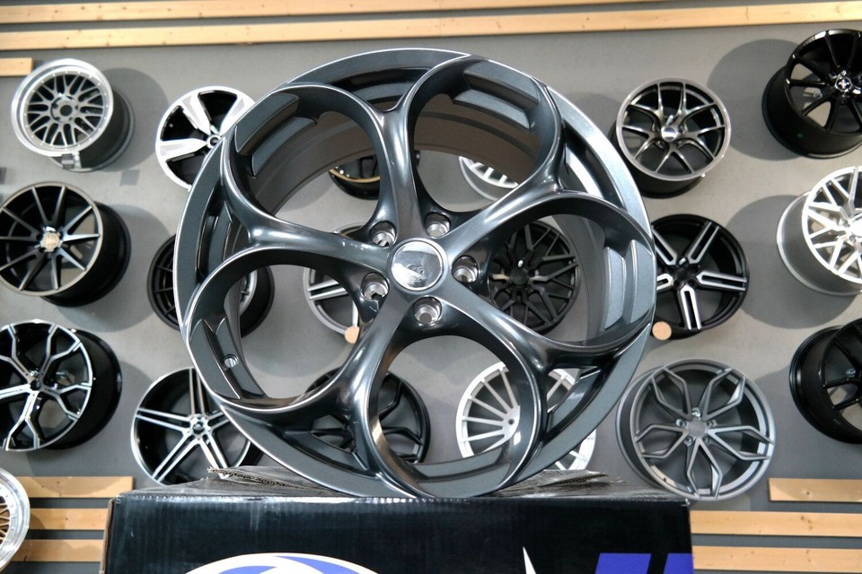 4X R18 Inch 5x110 Alfa Romeo Rolo Style Gun Metal Wheels: Fits For ...