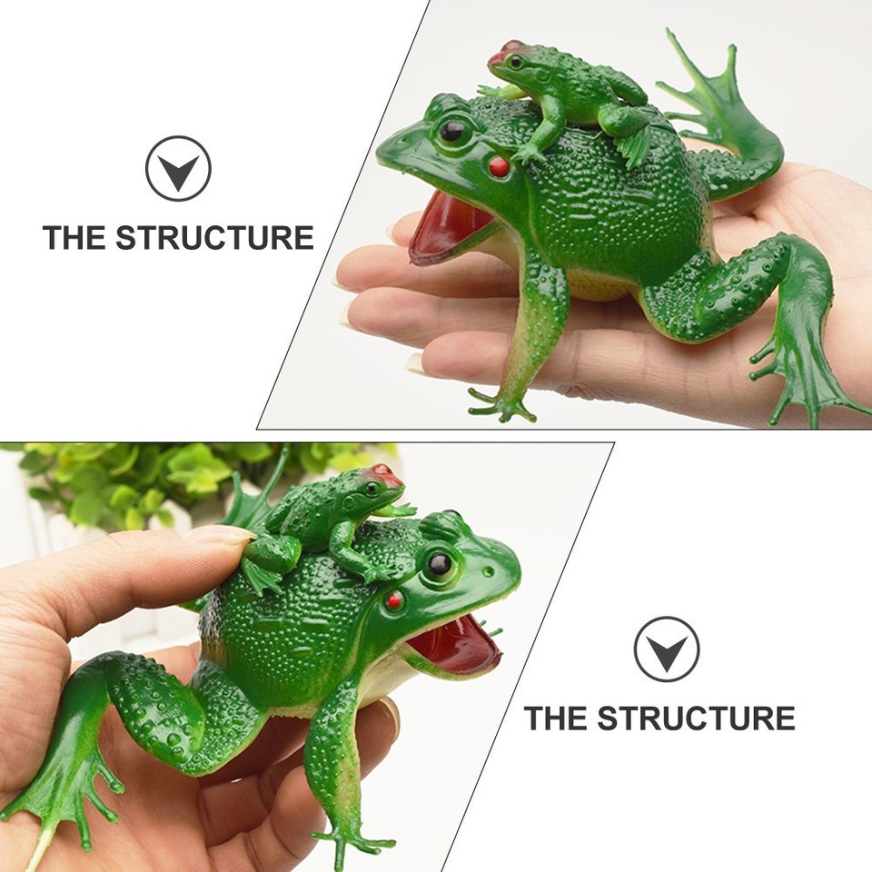2Pcs Green Frogs Simulation Toy Boy Girl Mini Frogs Decoration Fun Gift ...