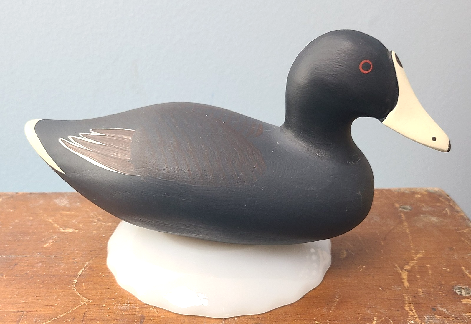 1994 Hand Carved Charles Jobes Coot Miniature Duck Decoy Havre De Grace ...