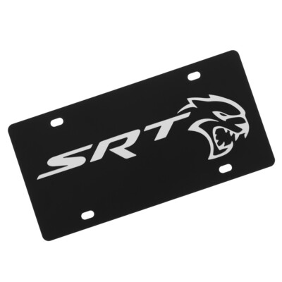 Dodge SRT Hellcat Logo License Plate (Carbon Black) | eBay