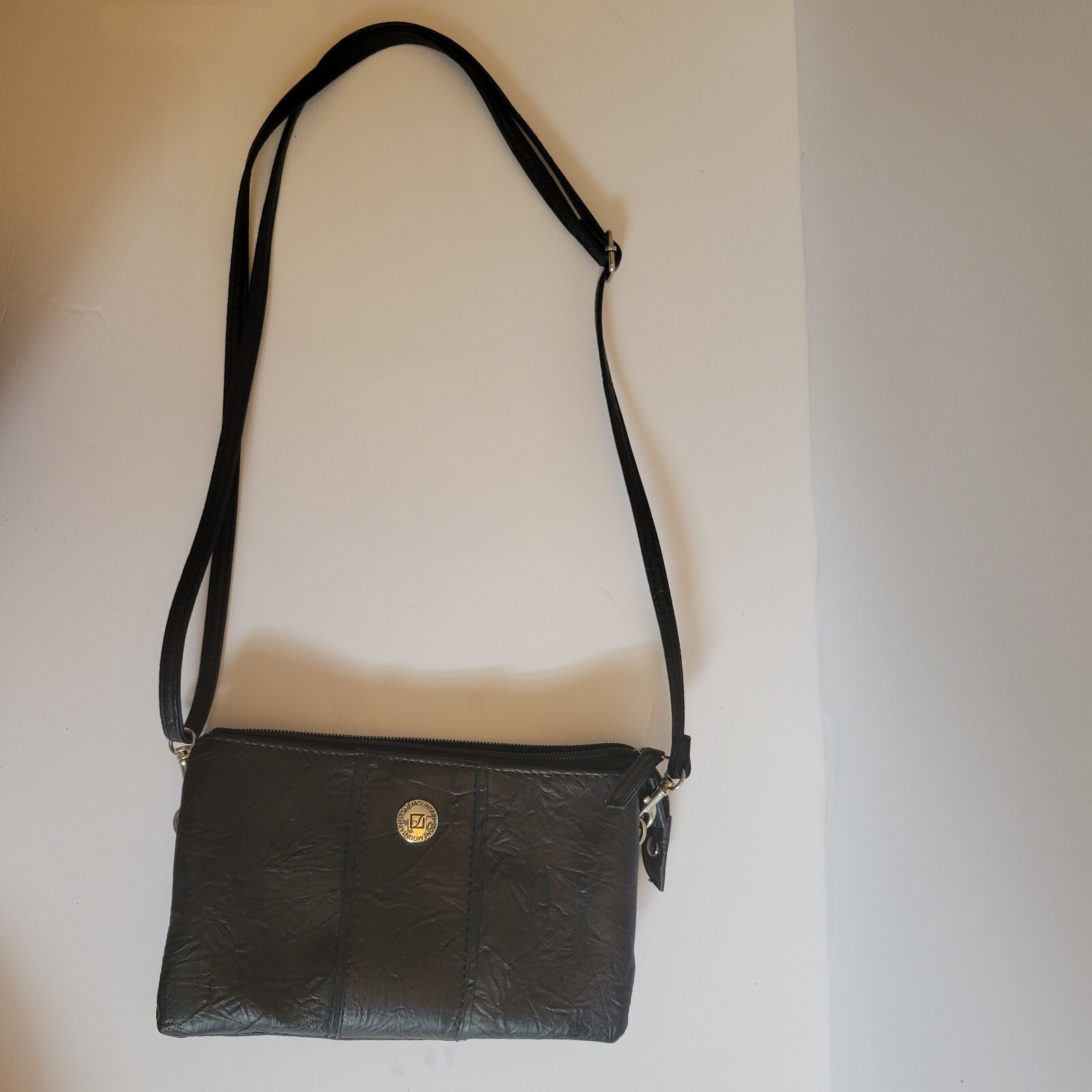 Stone Mountain Purse Crossbody Bag Black Leather Clut… - Gem