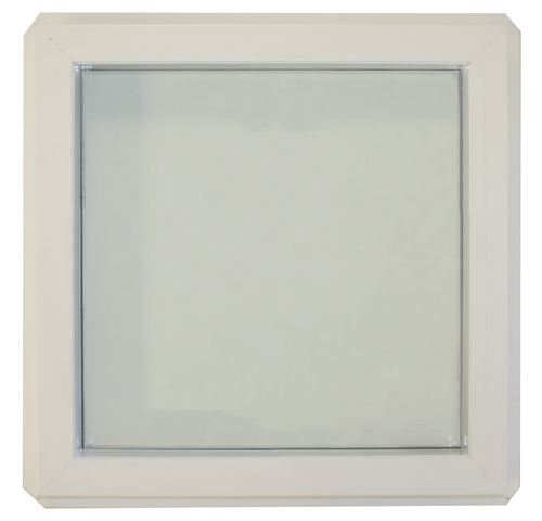 Double Pane Home Window 16" X 16" Square Tempered Glass Low E PVC Frame ...