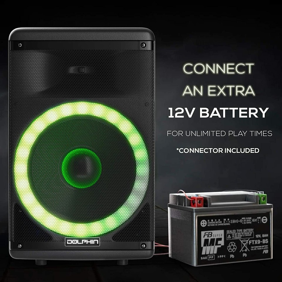 Dolphin High Power Party Speaker - Portable & Rechargeable Sound System ...