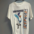 Vintage Acme Road Runner Cartoon Graphic White T-Shirt Adult XL | eBay