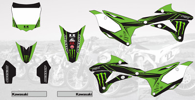 AM 416 MX MOTOCROSS GRAPHICS DECALS STICKERS FOR KAWASAKI KX85 KX100 ...