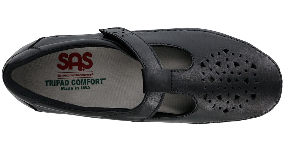 SAS Women's Shoes Willow Black Smooth Many Sizes & Widths FREE SHIPPING ...