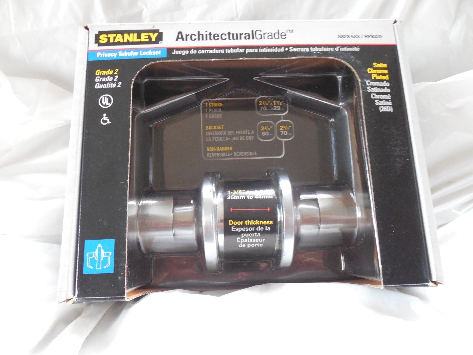 Stanley Architectural Grade Privacy Tubular Lockset (S828-533) for sale ...