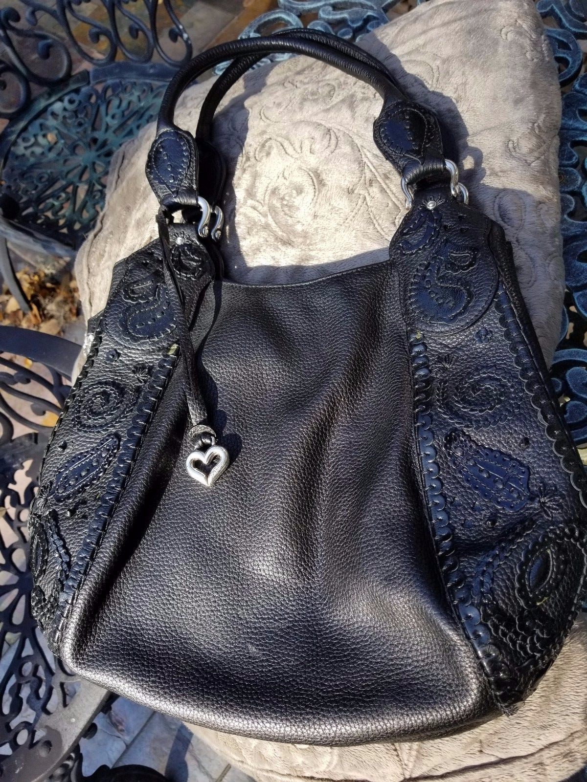 BRIGHTON Masterpiece Melania Collection Black Leather… - Gem